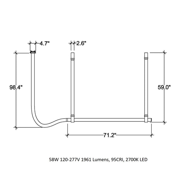 FLOS Belt Leather Wrapped Linear Pendant Light - 2Modern
