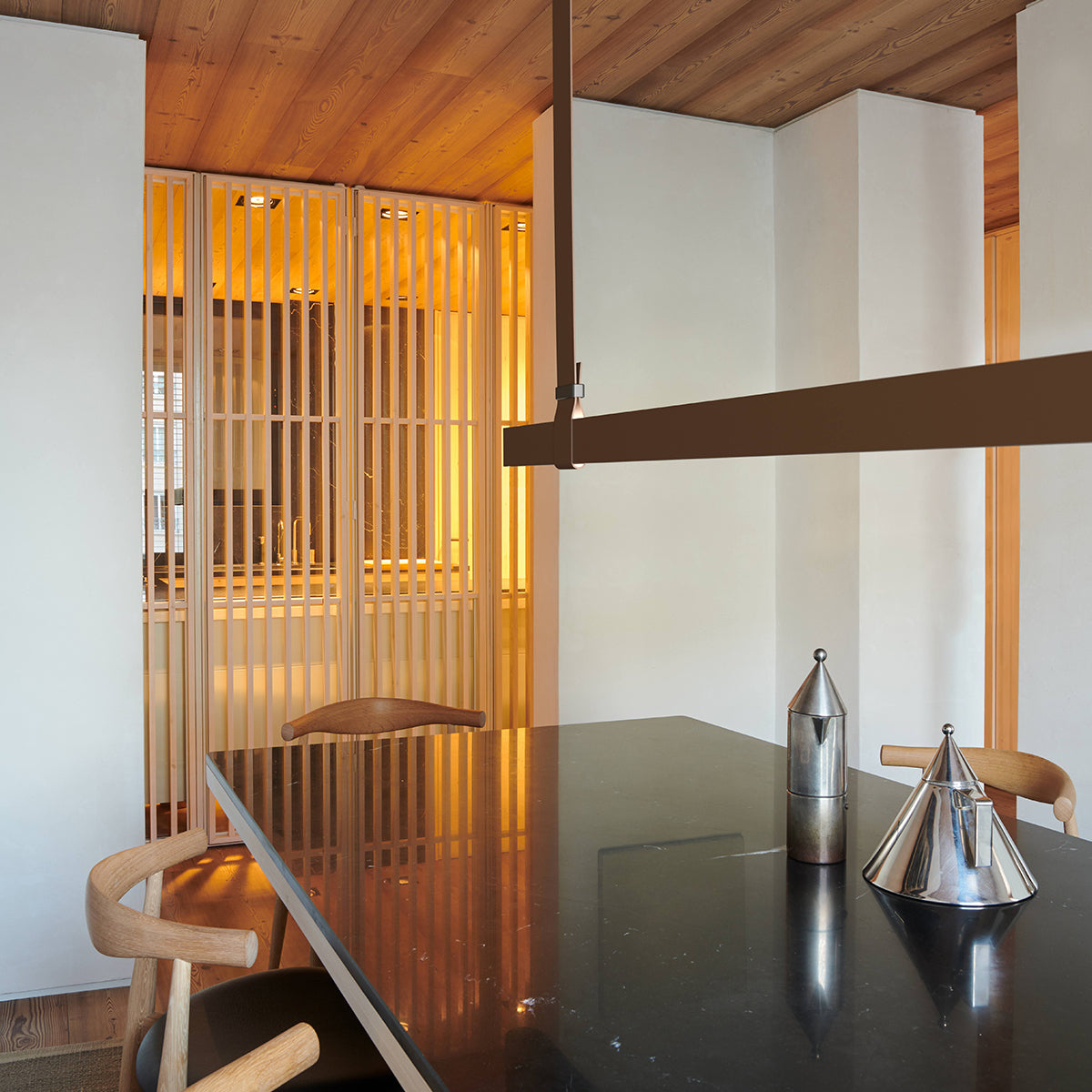 FLOS Belt Leather Wrapped Linear Pendant Light - 2Modern