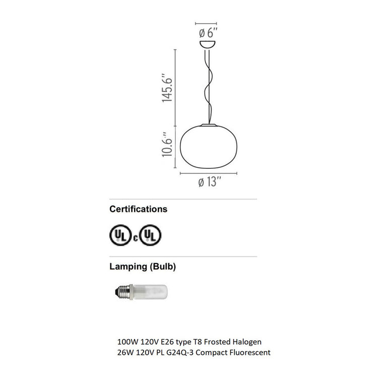 FLOS Glo-Ball Pendant Light - 2Modern