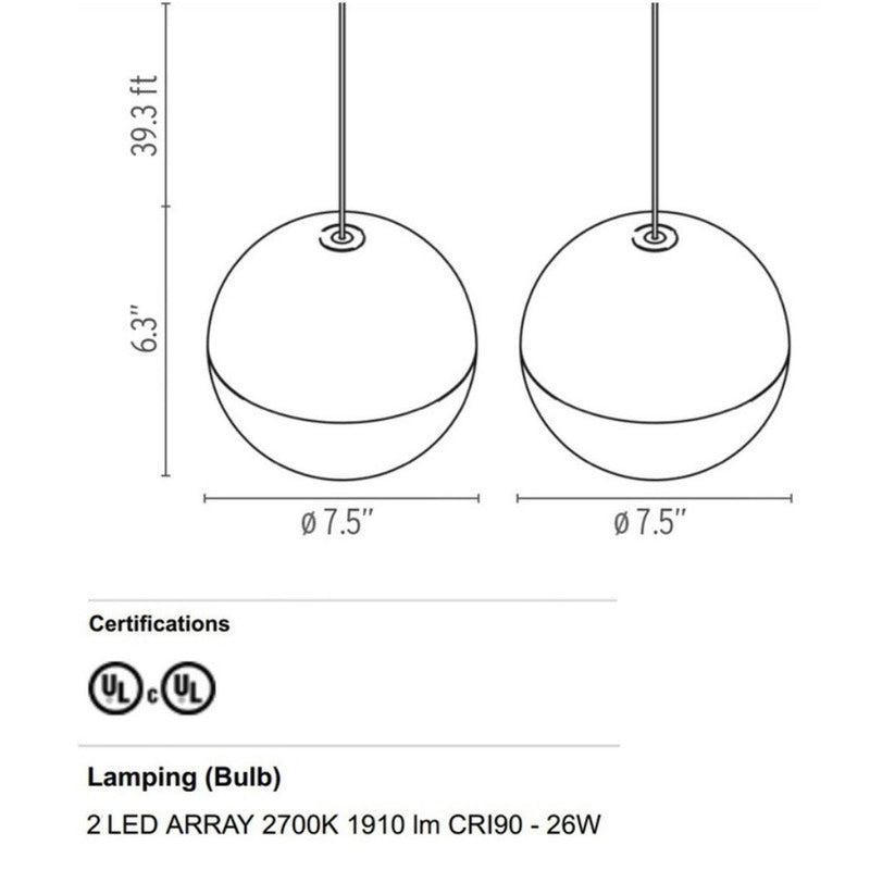 FLOS String Light Sphere Pendant Light - 2Modern