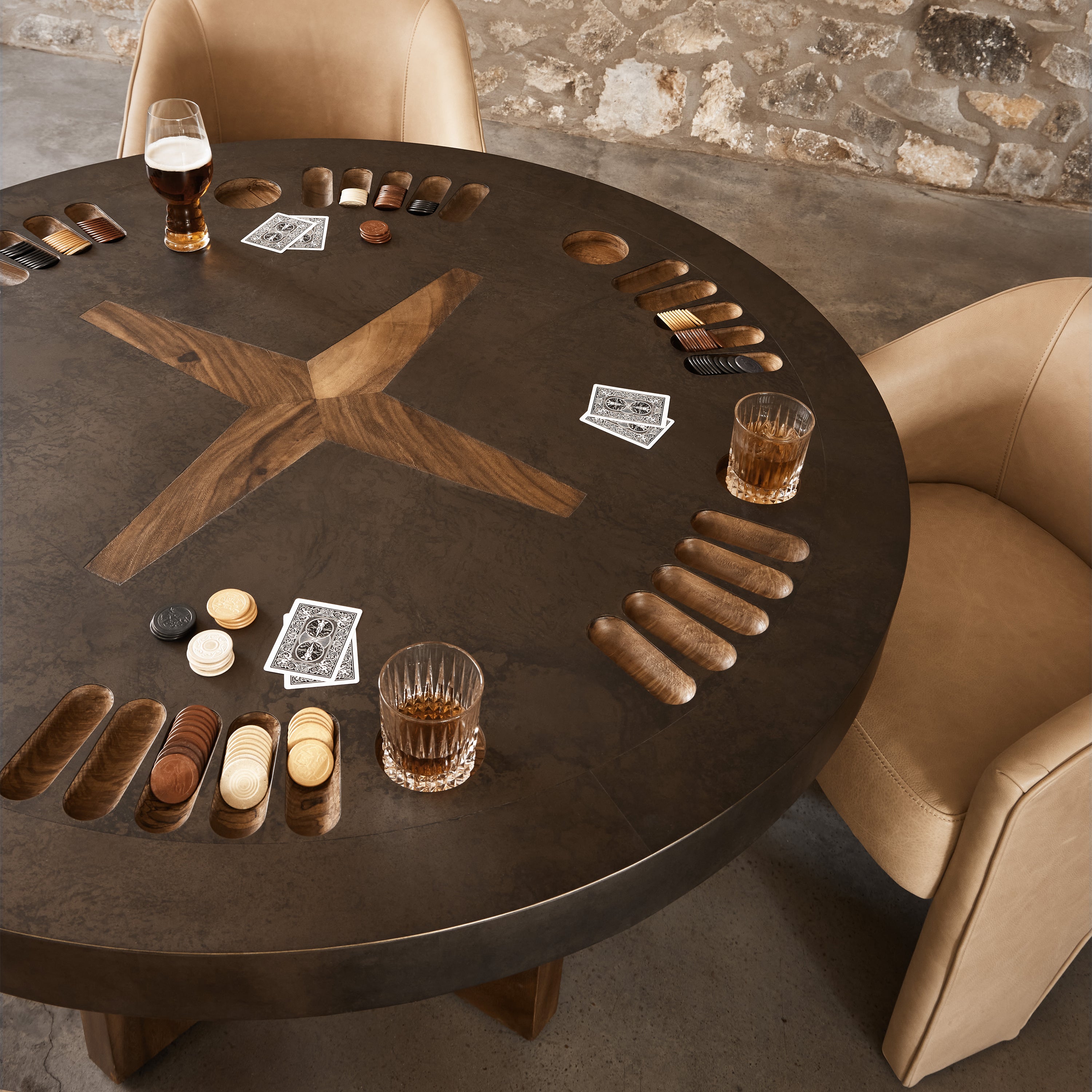 Four Hands Poker Table - 2Modern
