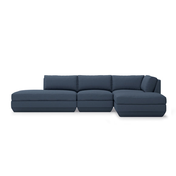 Gus Podium Modular 4-piece Lounge Sectional B - 2Modern
