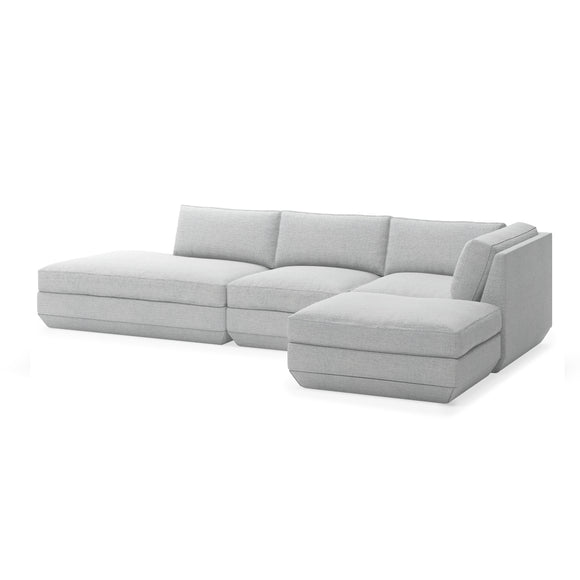 Gus Podium Modular 4-piece Lounge Sectional B - 2Modern