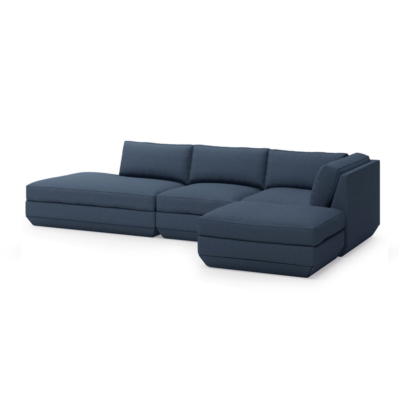 Gus Podium Modular 4-piece Lounge Sectional B - 2Modern