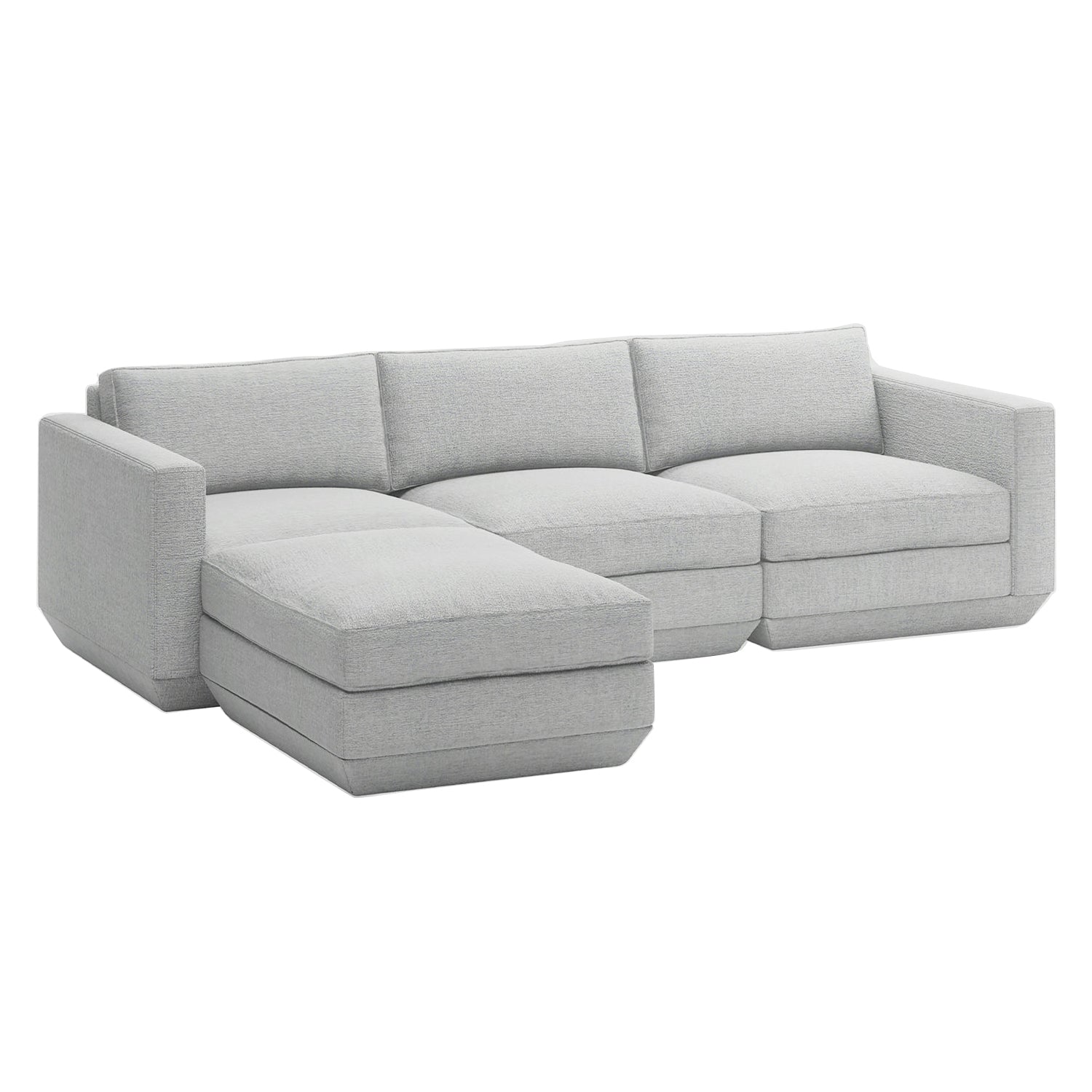 Gus Podium Modular 4-piece Sectional - 2Modern
