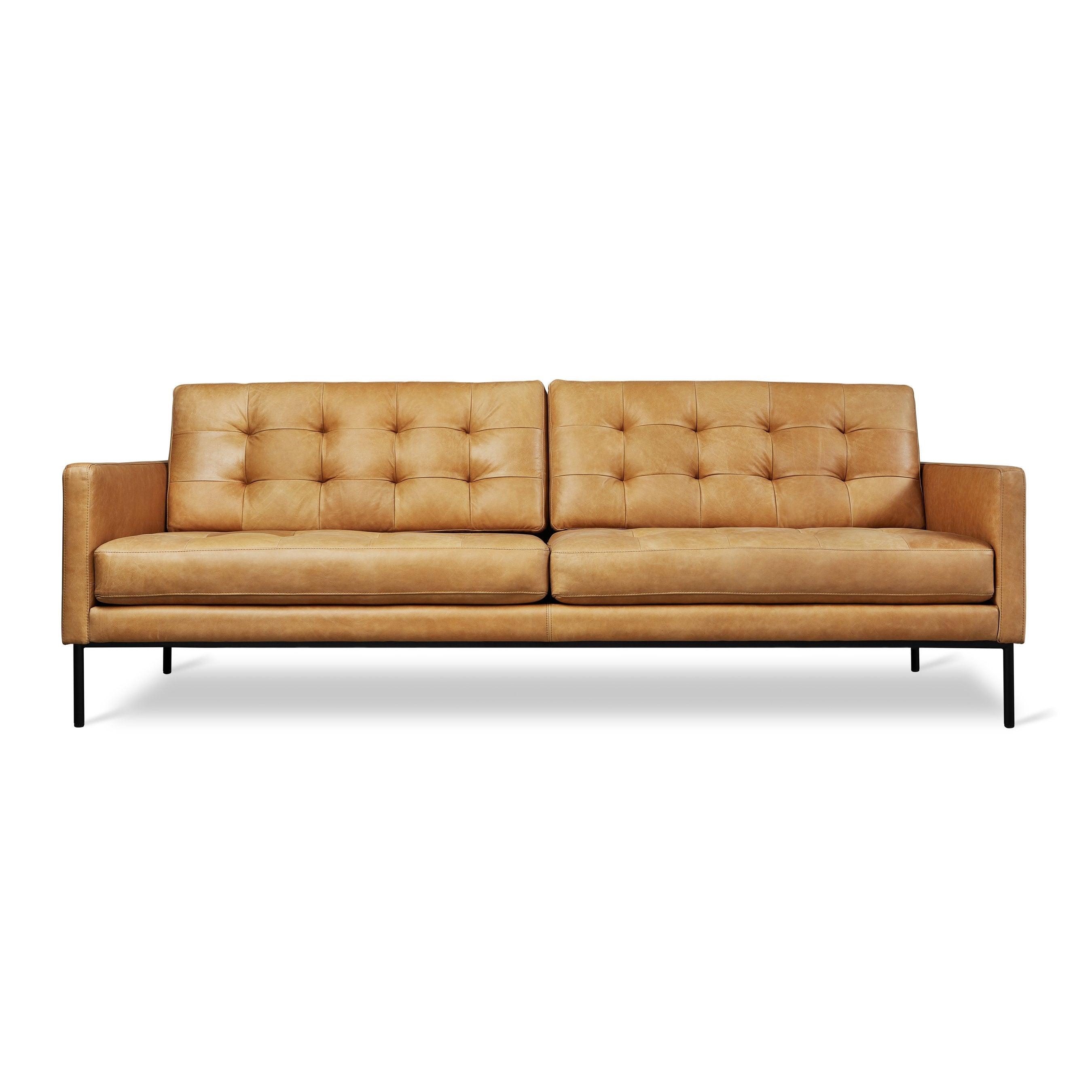 Gus leather sofa store