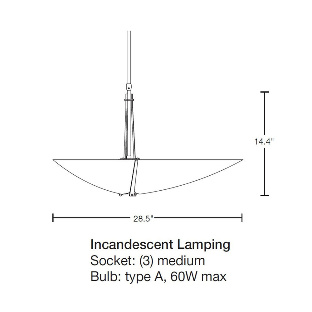 Hubbardton Forge Kirigami 3 Lights Pendant Light - 2Modern