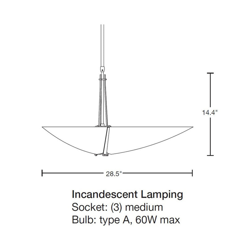 Hubbardton Forge Kirigami 3 Lights Pendant Light - 2Modern