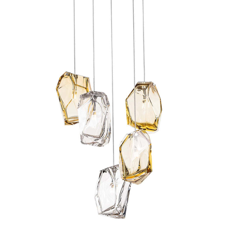 Lasvit Crystal Rock 5-Light Cluster Pendant Light - 2Modern