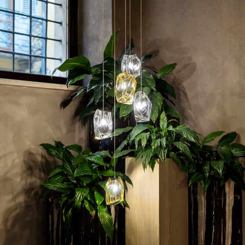 Lasvit Crystal Rock 5-Light Cluster Pendant Light - 2Modern