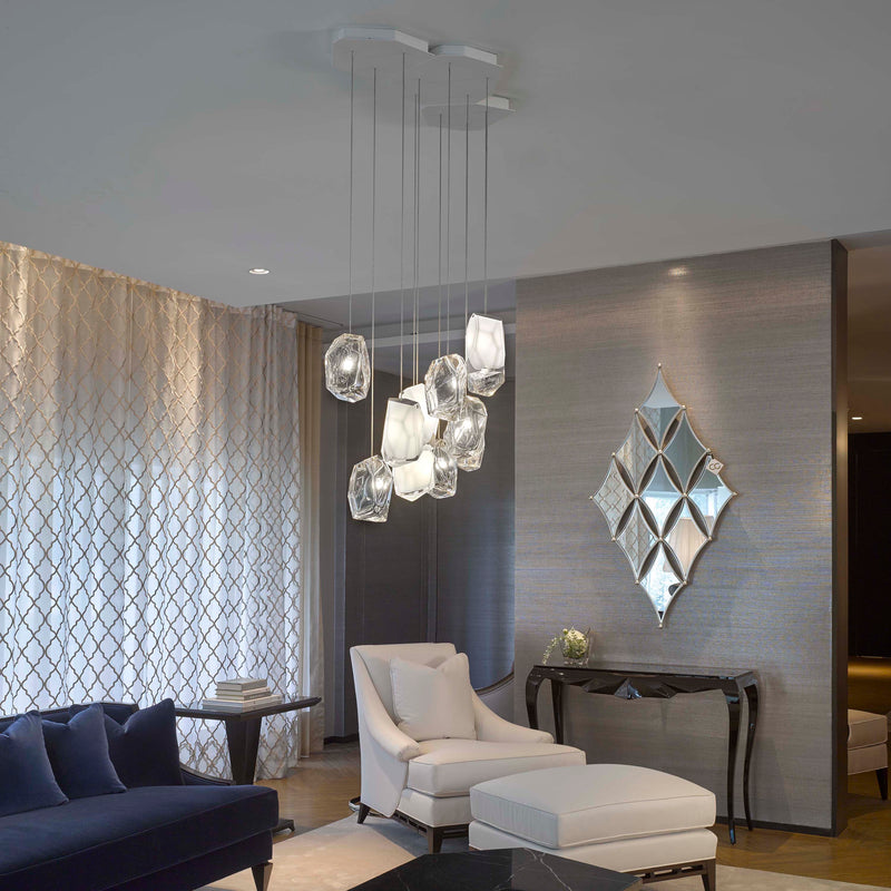 Lasvit Crystal Rock 3-Light Cluster Pendant Light - 2Modern