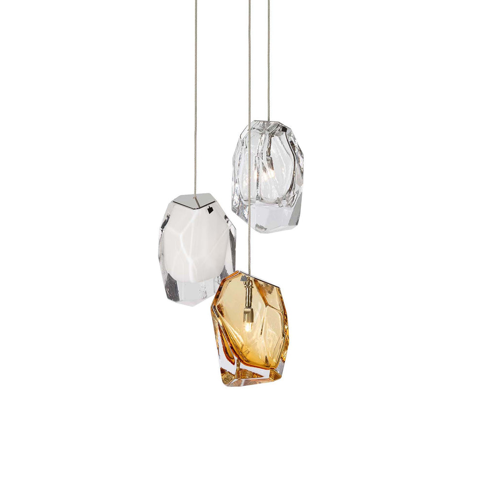Lasvit Crystal Rock 3-Light Cluster Pendant Light - 2Modern
