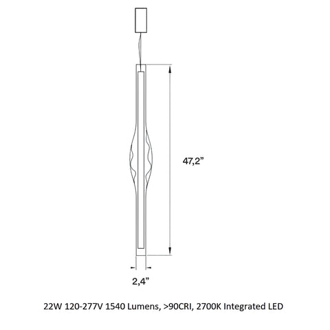 LZF Dune Vertical Pendant Light - 2Modern
