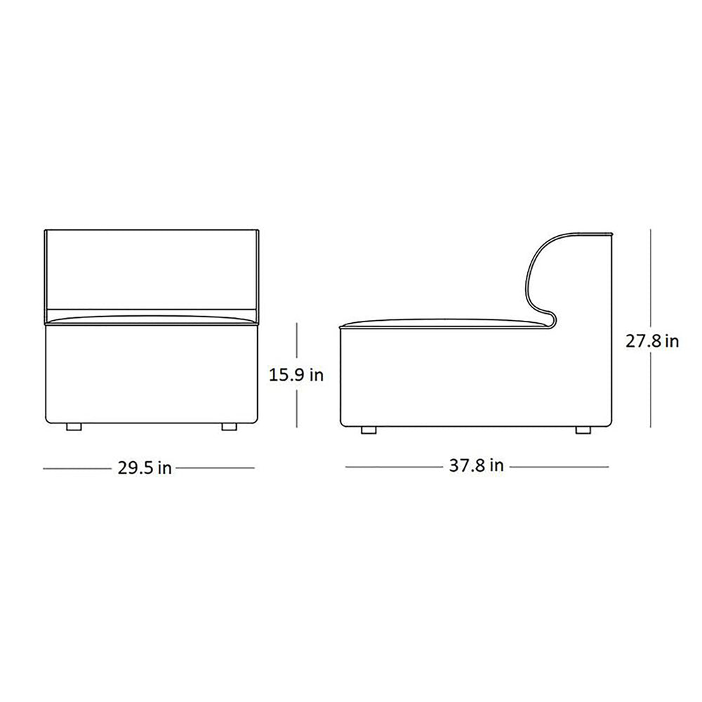 Audo Copenhagen Eave Modular Sofa Middle Piece Armless by Menu Design ...