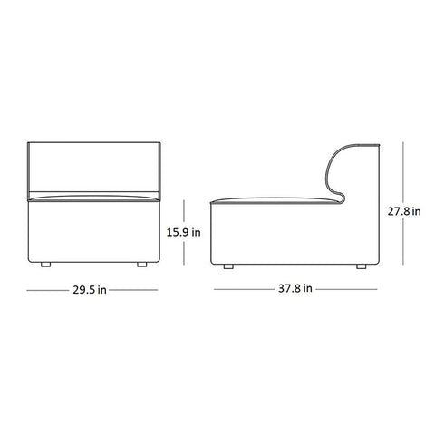 Audo Copenhagen Eave Modular Sofa Middle Piece Armless by Menu Design ...