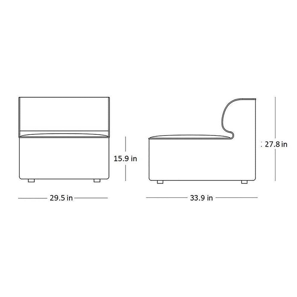 Audo Copenhagen Eave Modular Sofa Middle Piece Armless by Menu Design ...