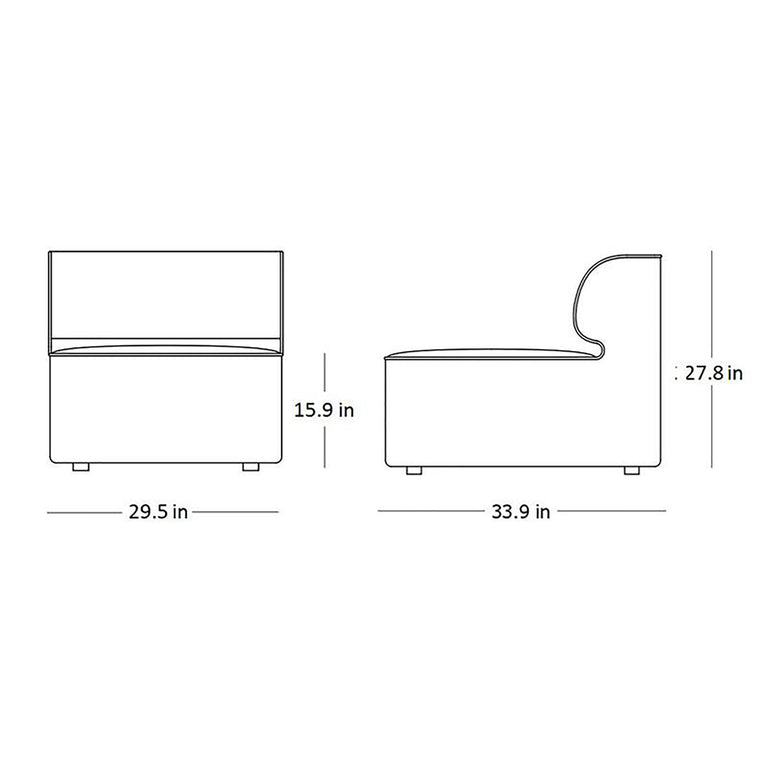 Audo Copenhagen Eave Modular Sofa Middle Piece Armless by Menu Design ...