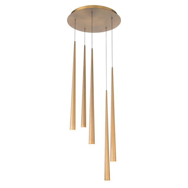 Modern Forms Cascade Etched Glass LED Round Chandelier - 2Modern
