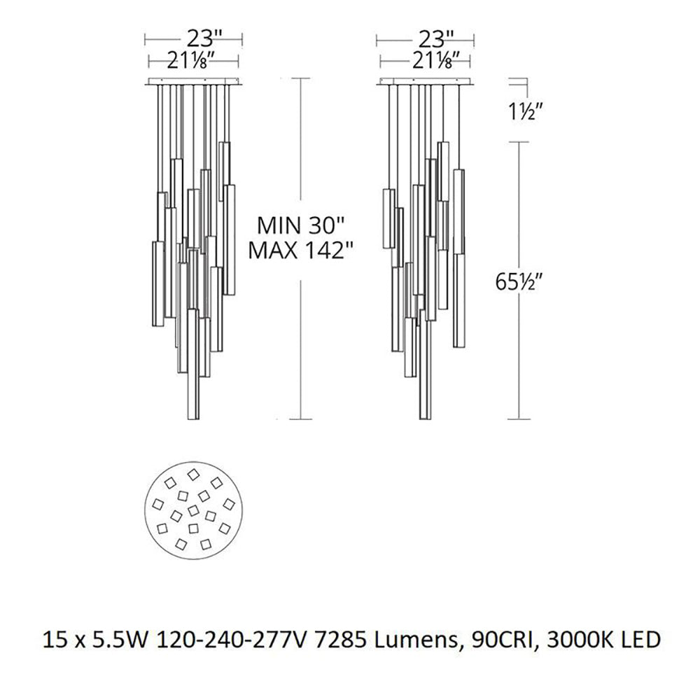 Modern Forms Chaos LED Round Multi Light Pendant Light - 2Modern
