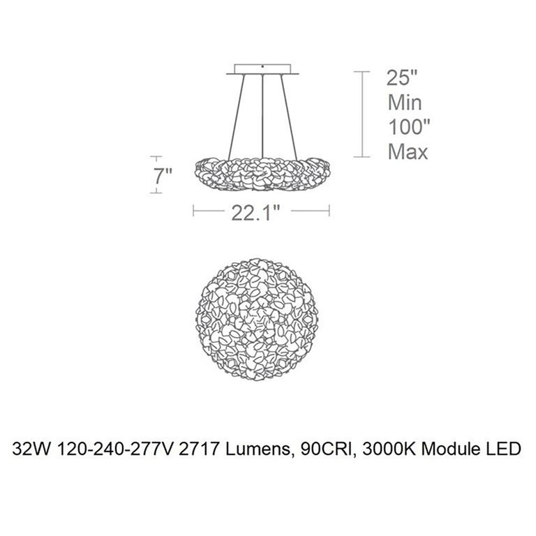 Modern Forms Fluffy LED Pendant Light - 2Modern