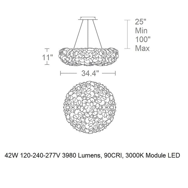 Modern Forms Fluffy LED Pendant Light - 2Modern