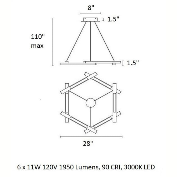Modern Forms Metric Chandelier - 2Modern