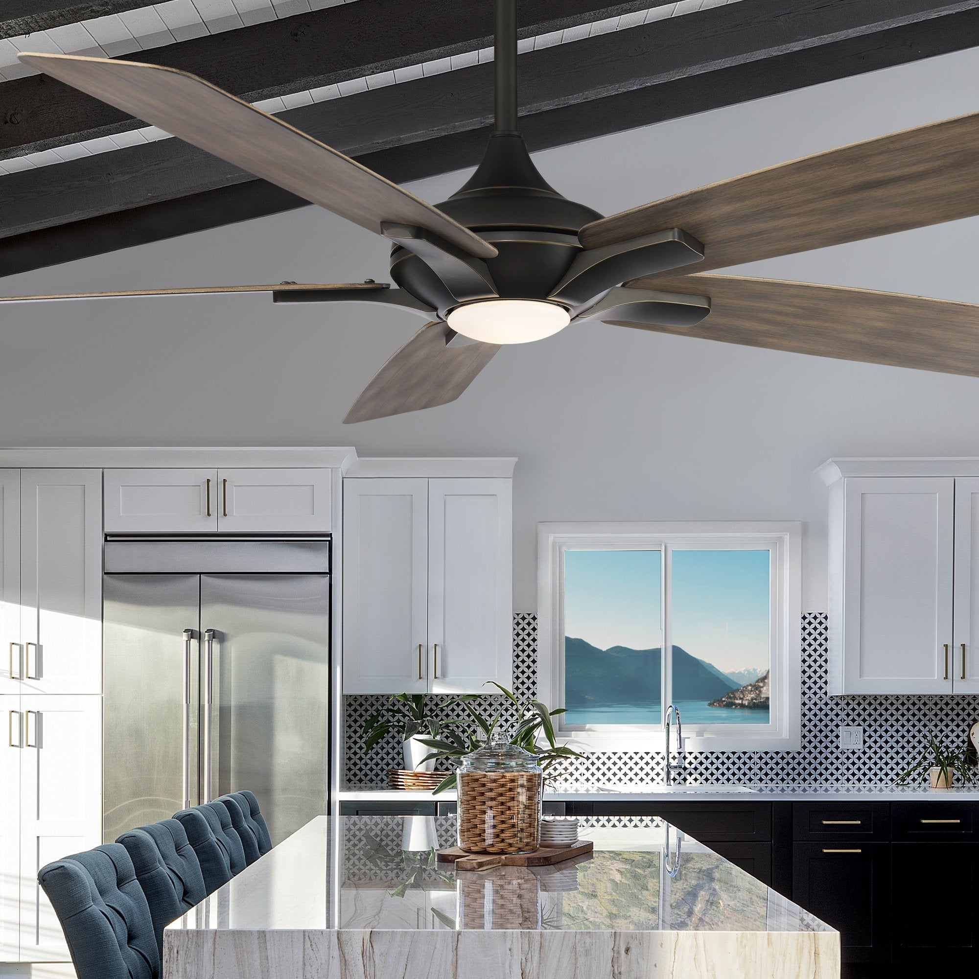 Modern Forms Smart Fans Mykonos 5 Indoor/Outdoor LED Smart Ceiling Fan ...