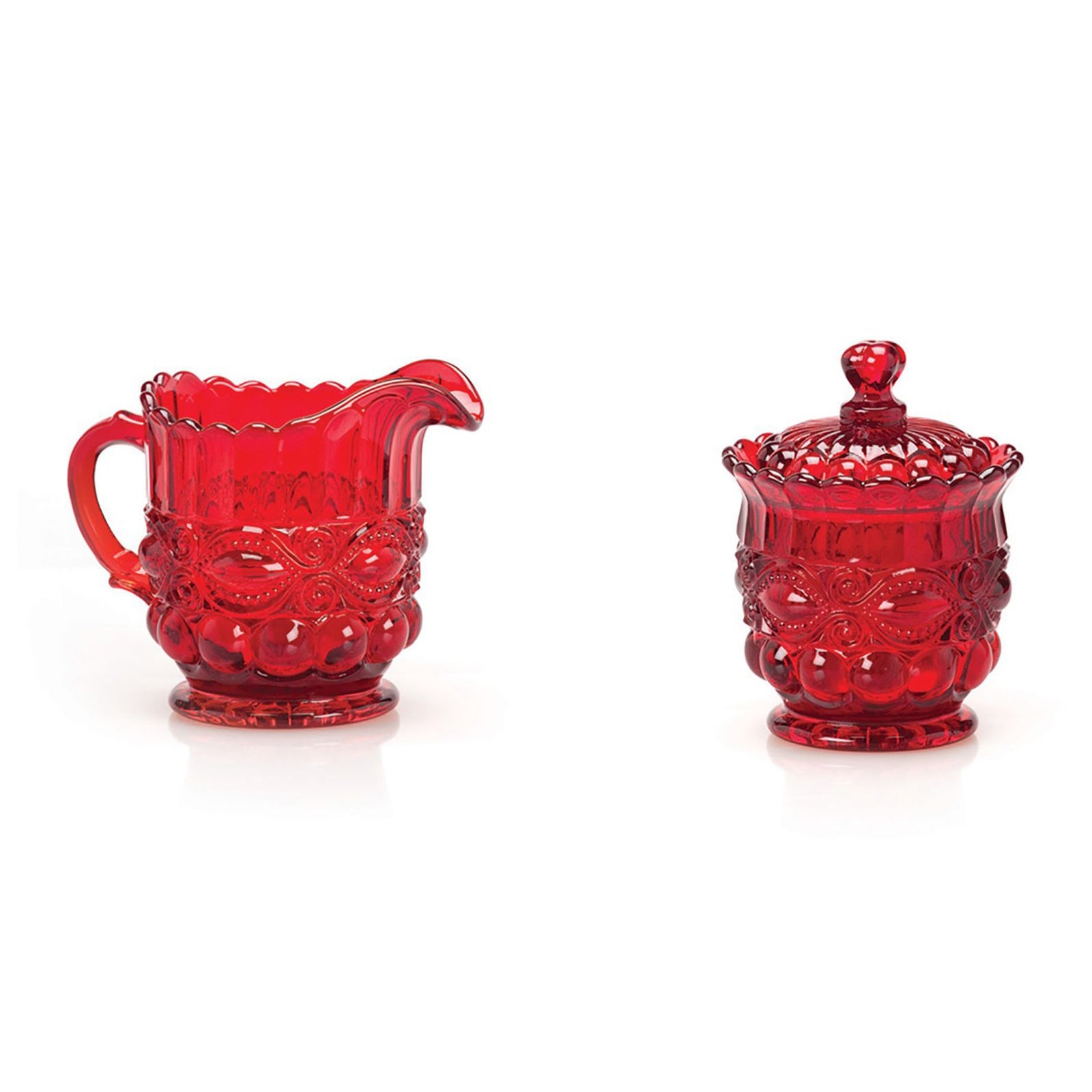 Mosser Glass Eye Winker Creamer and Sugar Set - 2Modern