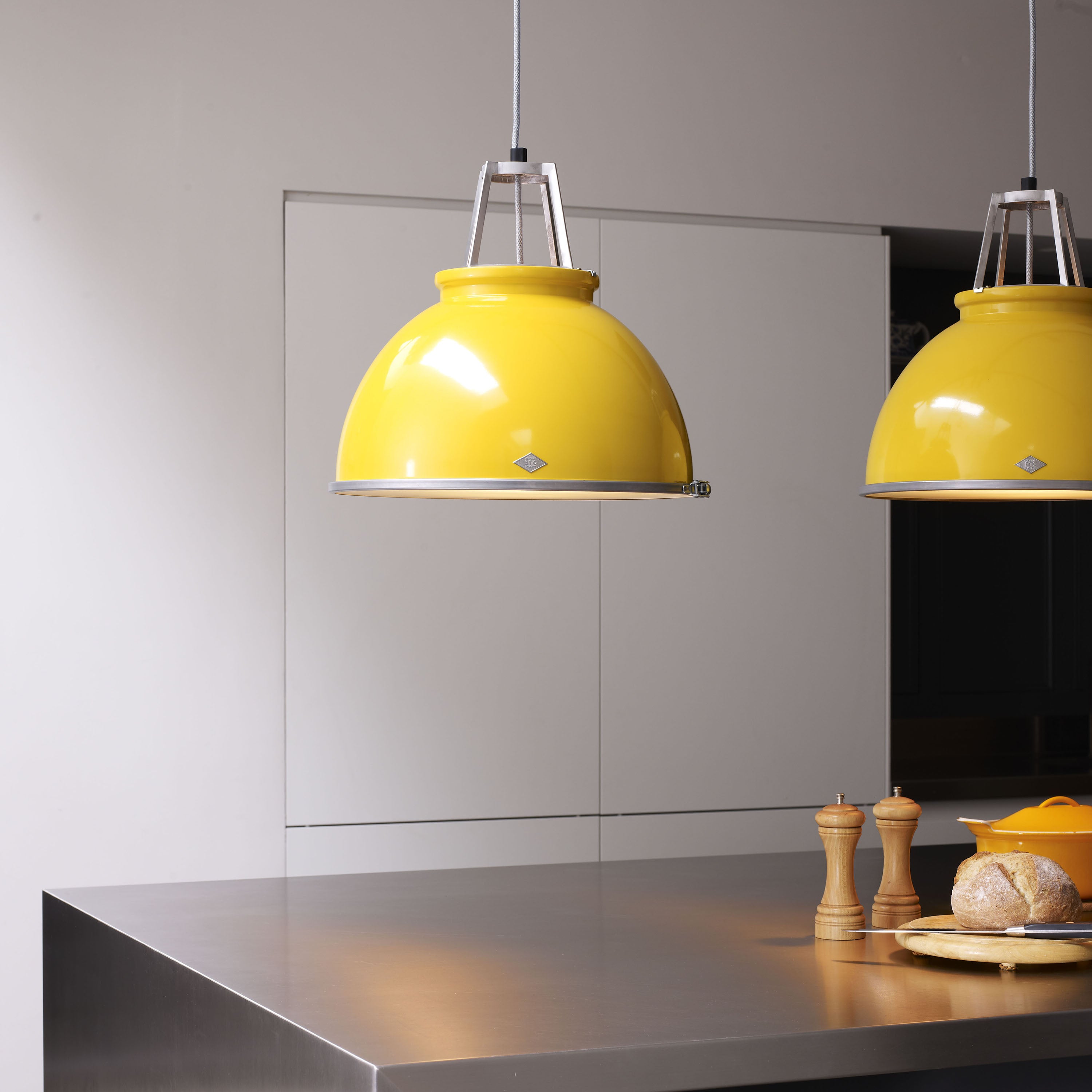 Original BTC Titan Pendant Light with Etched Glass - 2Modern