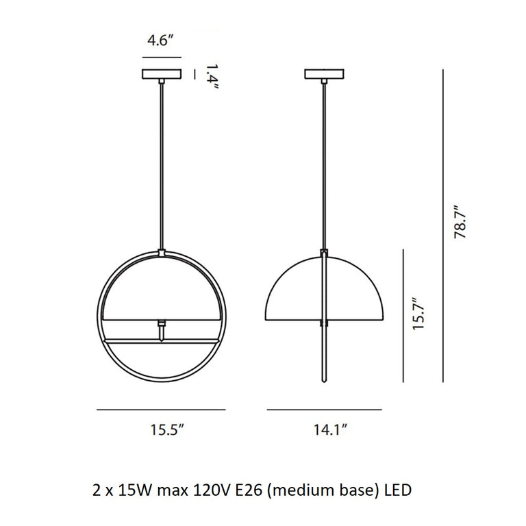 Seed Design Huan LED Pendant Light - 2Modern