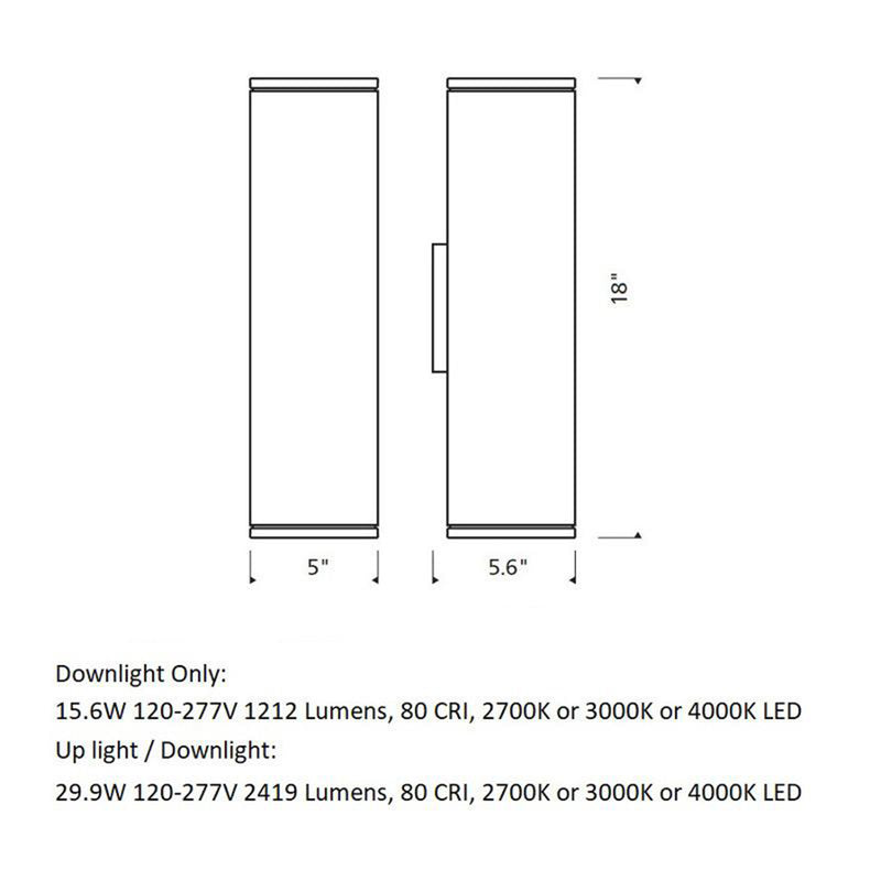 Visual Comfort & Co Sean Lavin Tegel 18 Outdoor Wall Light - Bronze ...