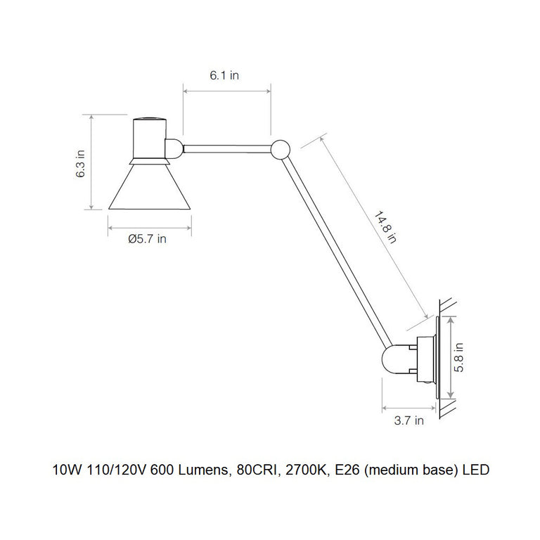Anglepoise Type 80 W3 Wall Light - 2Modern