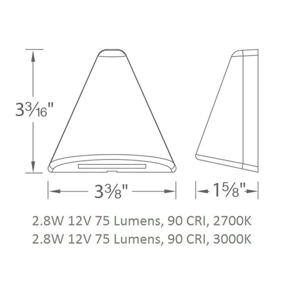 WAC Lighting LED 12V Triangle Outdoor Deck and Patio Light - 2Modern