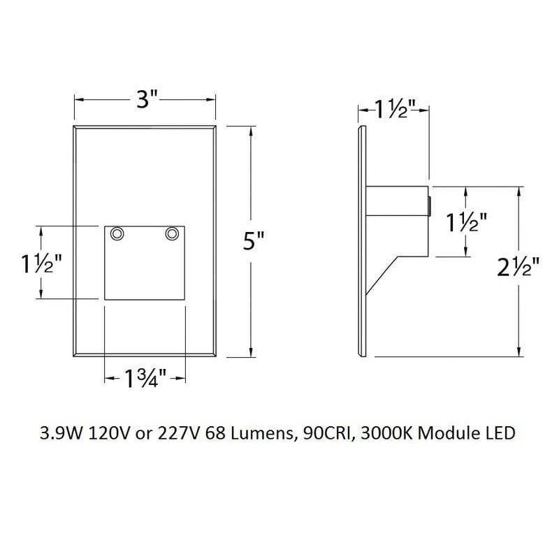 WAC Lighting LEDme Vertical Step and Wall Light - 2Modern