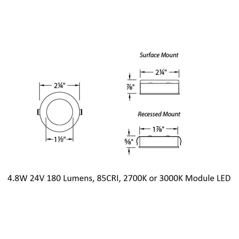WAC Lighting LEDme Round Button Light - 2Modern